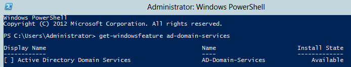 Install Domain Controller in Server 2012 using Windows PowerShell